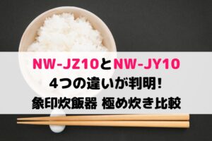 NW-JZ10とNW-JY10の4つの違いが判明!象印炊飯器 極め炊き比較 | 家電の新製品★新型旧型比較や口コミレビュー紹介！